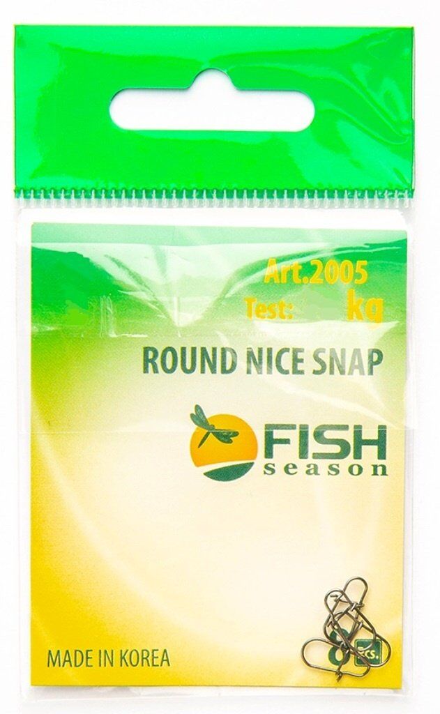Застежка FISH SEASON Round Nice Snap №1.5 11кг 7шт/уп 2005-1,5F купить ...